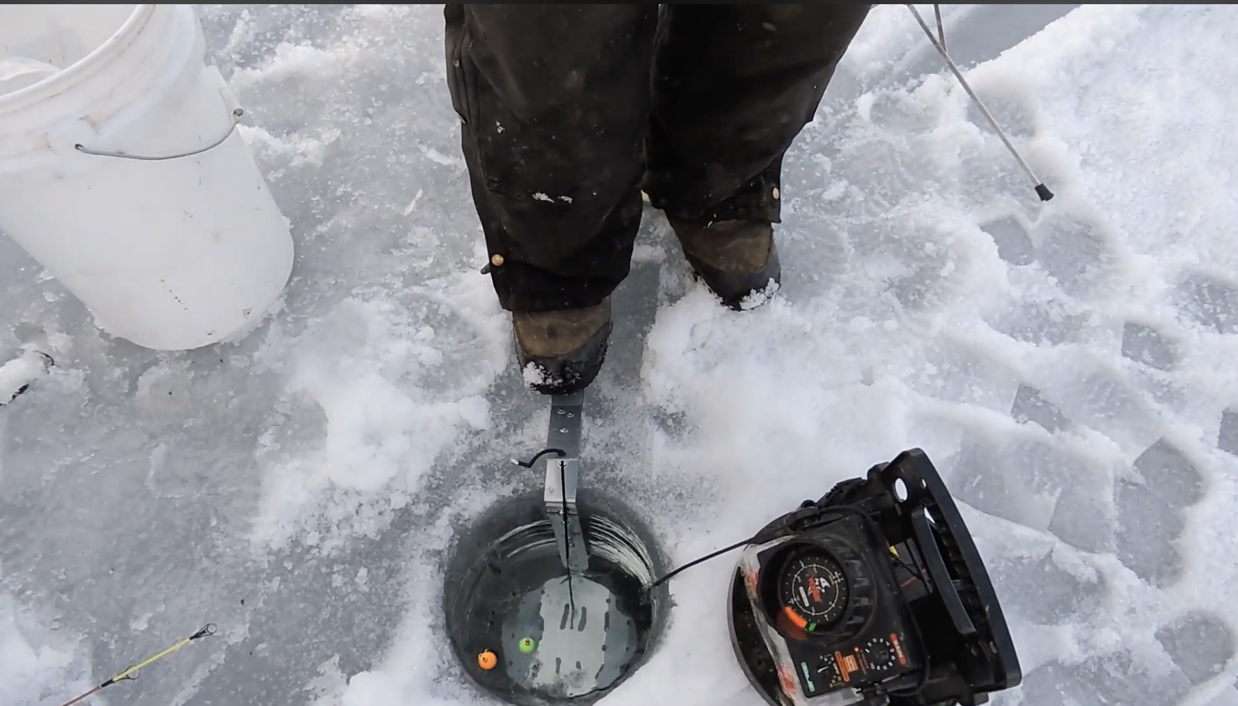 Need Another Ice Fishing Gizmo? Meet Grandpa Jimmy's Ice Hole Trap ...