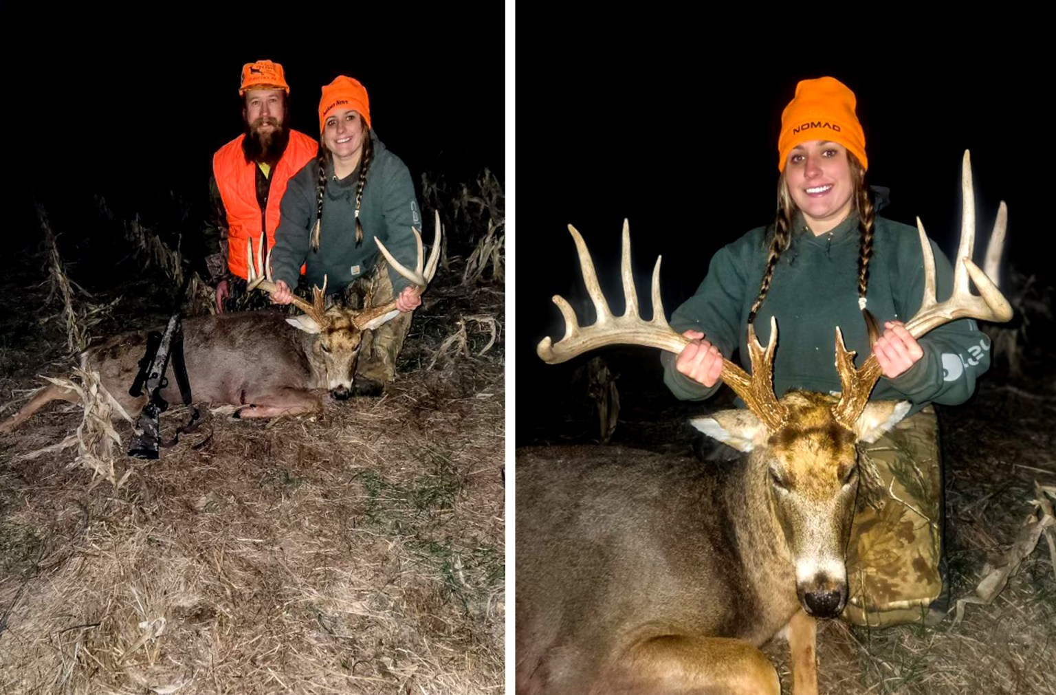 On Her First Successful Deer Hunt with Her Husband, Hunter Shoots a ...