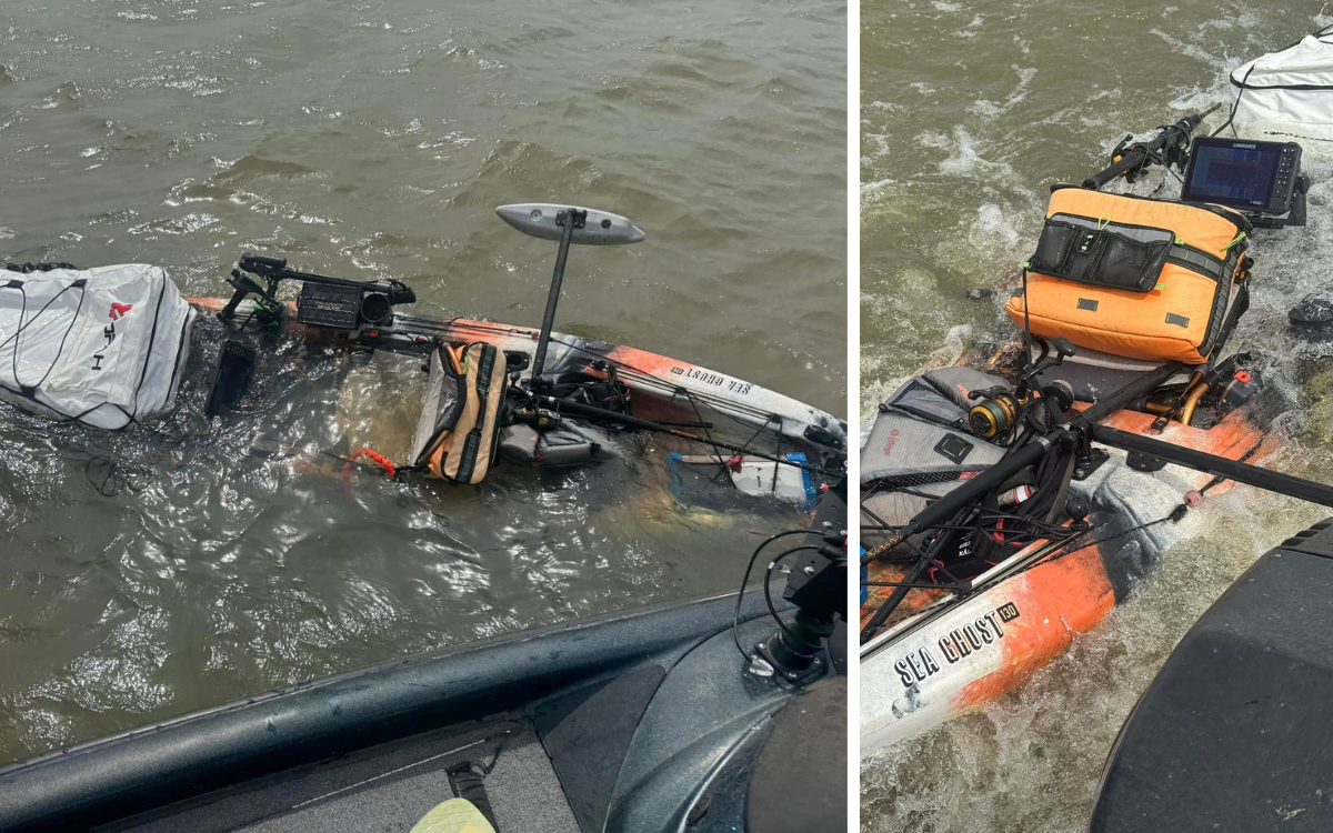 Carolina Angler Finds Swamped Fishing Kayak with a Life Jacket Still ...