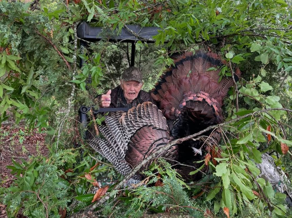 Mossy Oak's Mr. Fox Kills a Turkey at 94 from a Golf Cart Blind