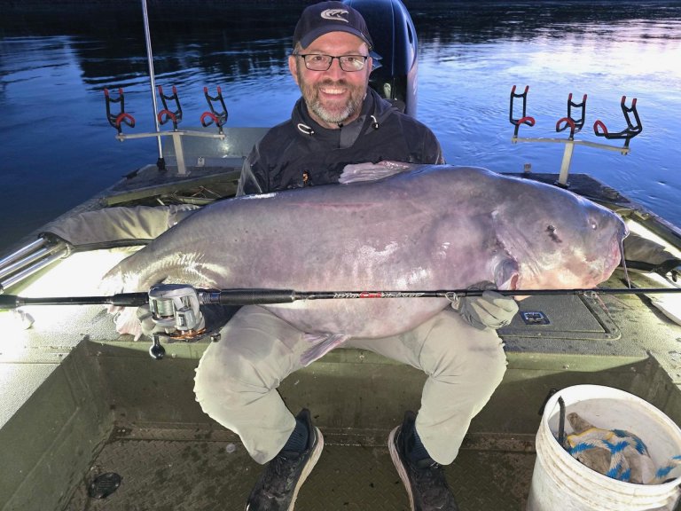 Big Blue Catfish Caught in Kansas Could Be a Record