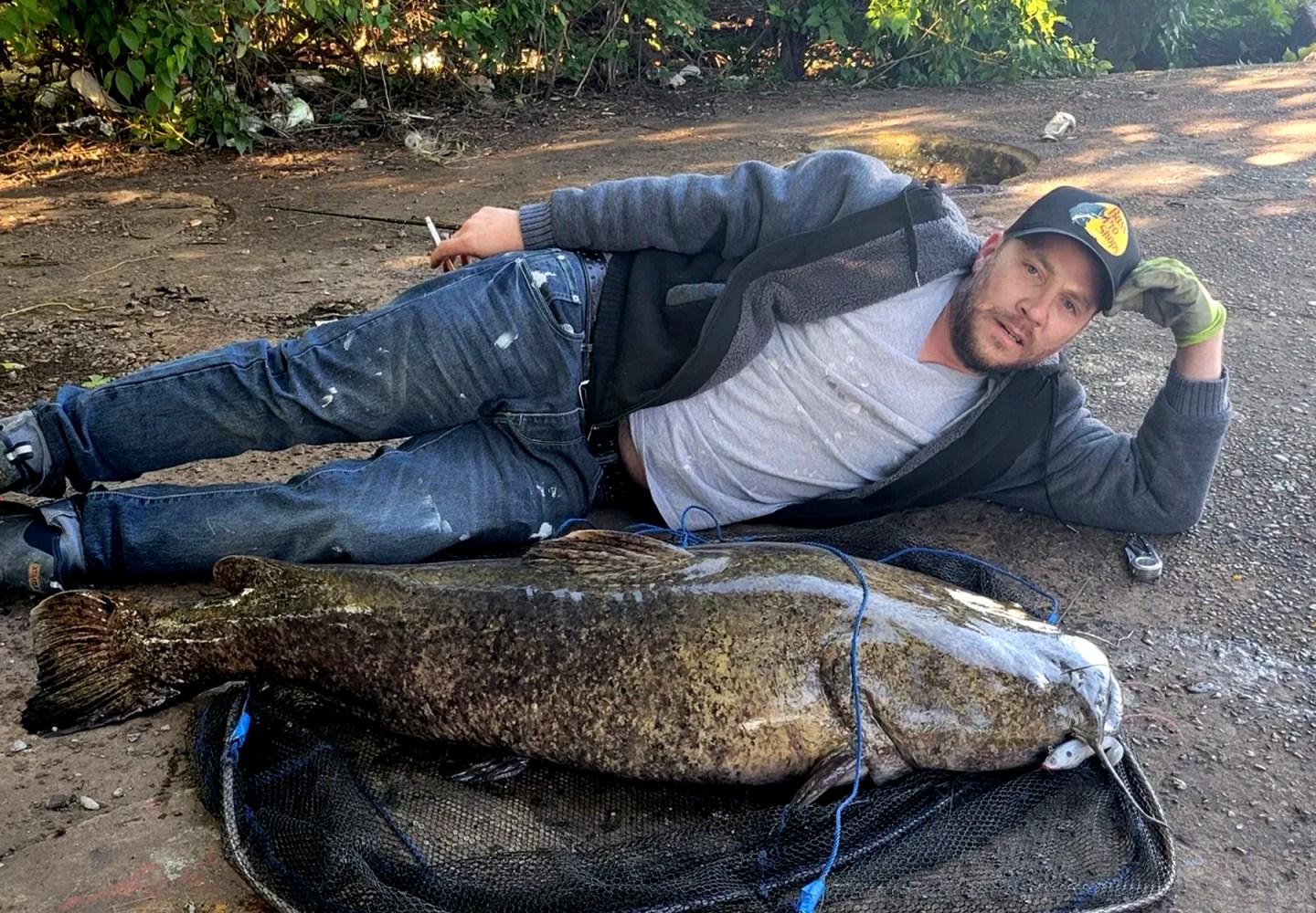 Philly Fisherman Catches Huge Flathead Catfish